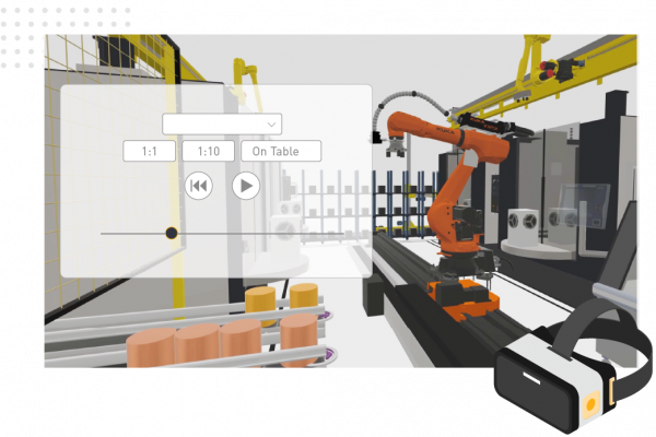 Simulation Visual components – Industrial Robot System